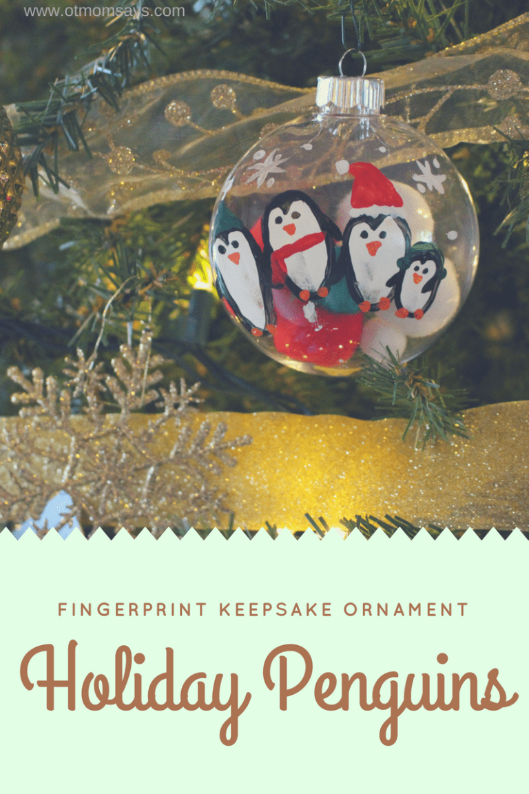 Fingerprint Penguin Ornaments | OT Mom Says